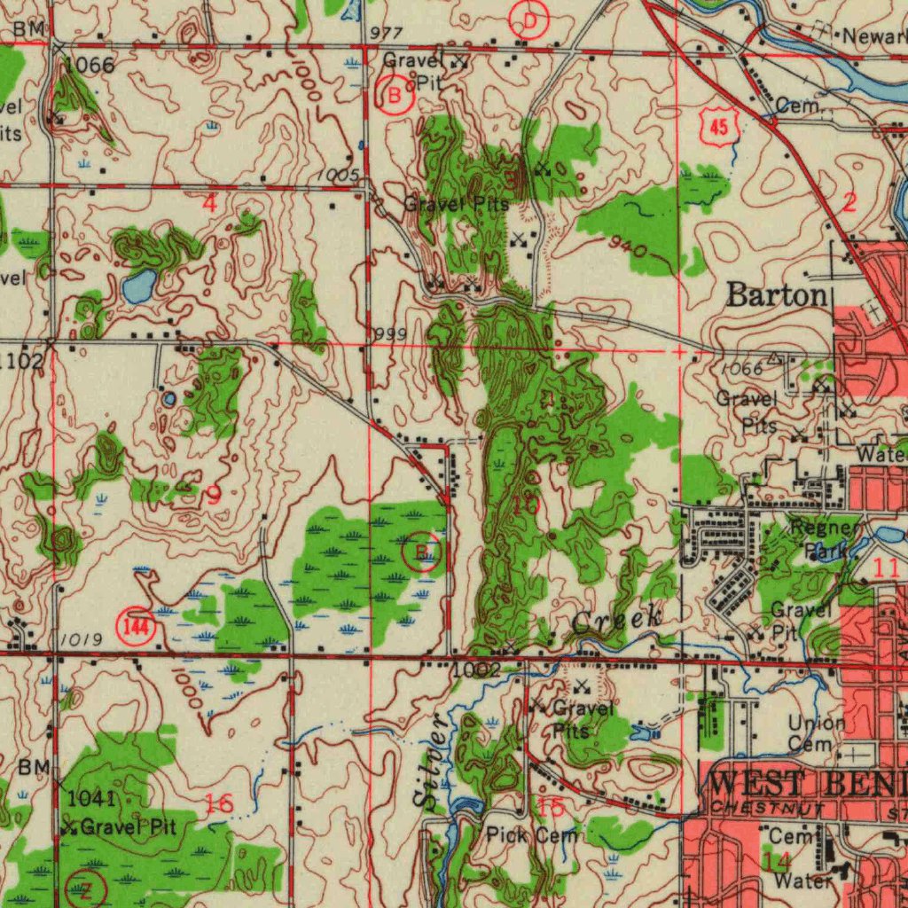 West Bend, WI (1959, 62500-Scale) Map by United States Geological ...