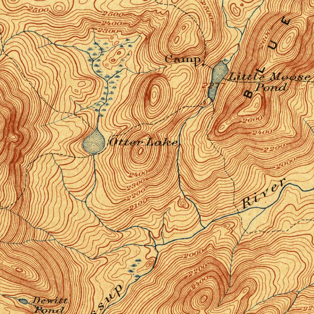 West Canada Lakes, NY (1900, 62500-Scale) Map by United States ...