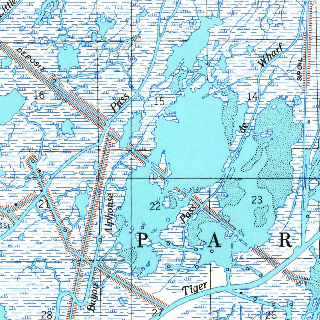 West Delta, LA (1958, 62500-Scale) Map by United States Geological ...