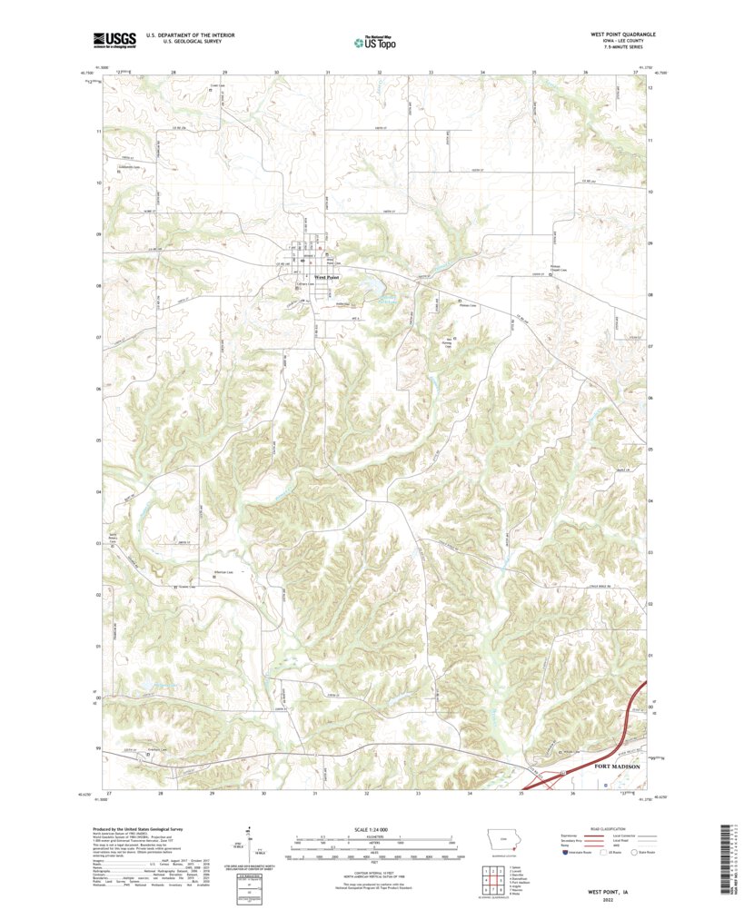West Point, IA (2022, 24000-Scale) Map by United States Geological ...