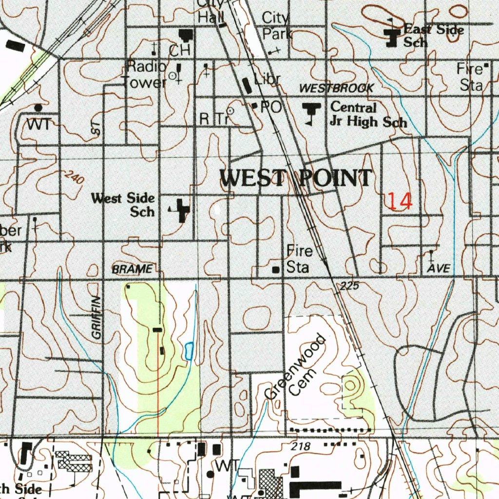 West Point, MS (1987, 24000-Scale) Map by United States Geological ...