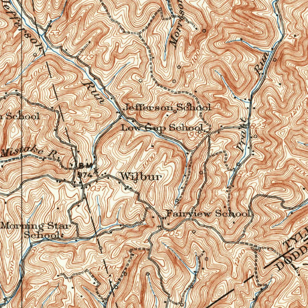 West Union, WV (1924, 62500-Scale) Map by United States Geological ...