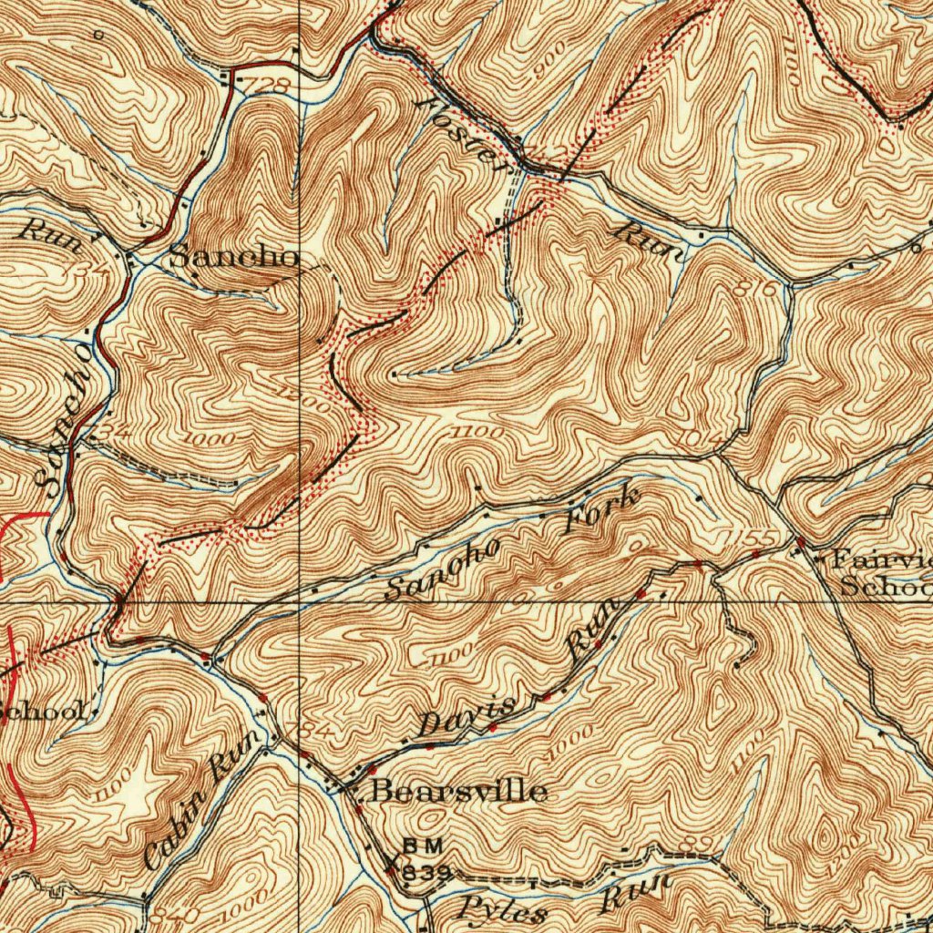 West Union, WV (1926, 62500-Scale) Map by United States Geological ...