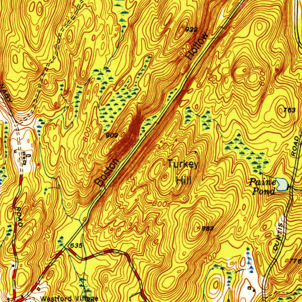 Westford, CT (1952, 31680-Scale) Map by United States Geological Survey ...