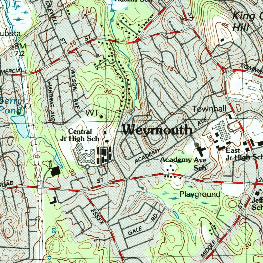 Weymouth, MA (1984, 25000-Scale) Map by United States Geological Survey ...