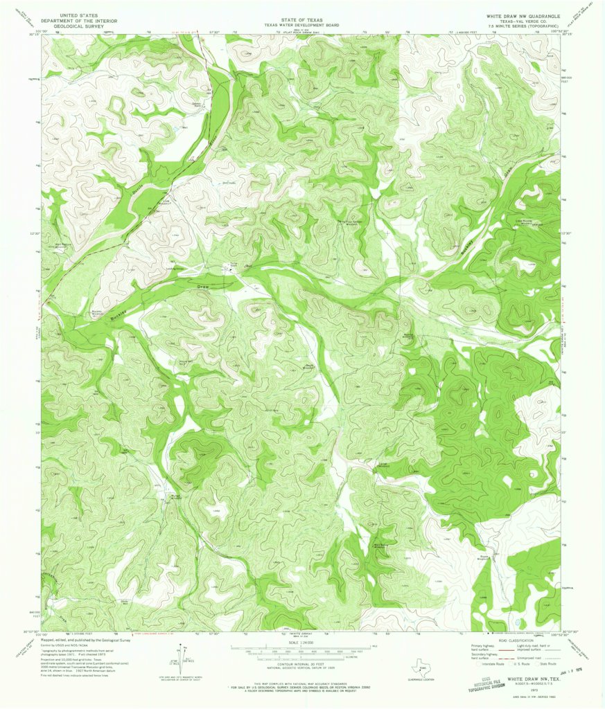 White Draw NW, TX (1973, 24000-Scale) Map by United States Geological ...
