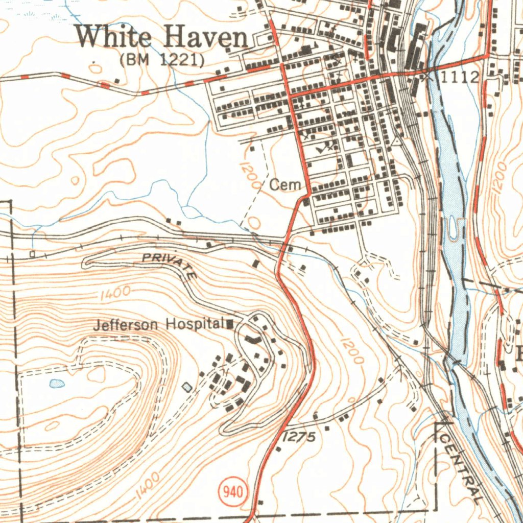 White Haven, PA (1950, 24000-Scale) Map by United States Geological ...