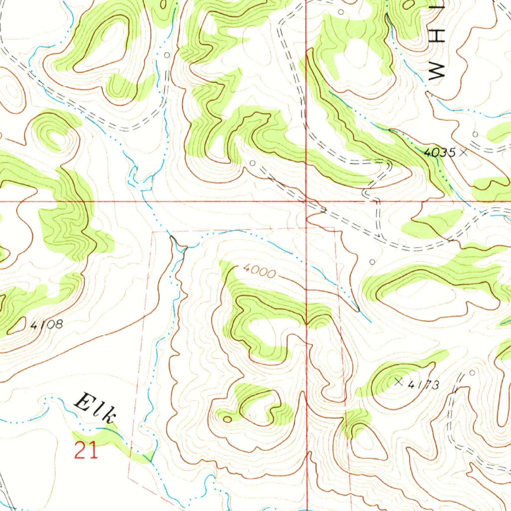 White Tail Butte, WY (1971, 24000-Scale) Map by United States ...