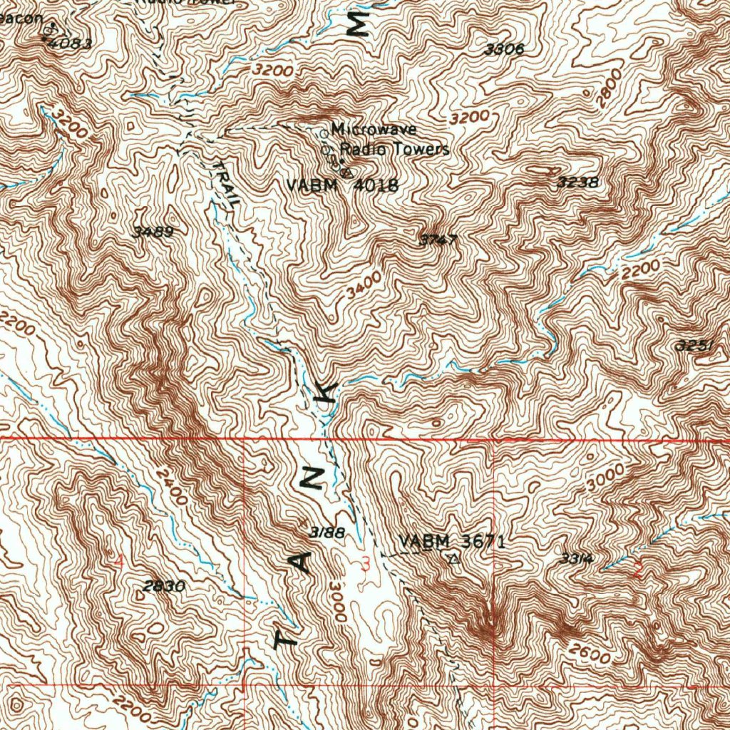 White Tank Mountains, AZ (1957, 62500-Scale) Map by United States ...