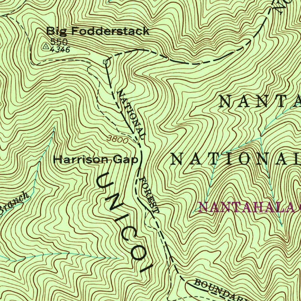 Whiteoak Flats, TN-NC (1957, 24000-Scale) Map by United States ...