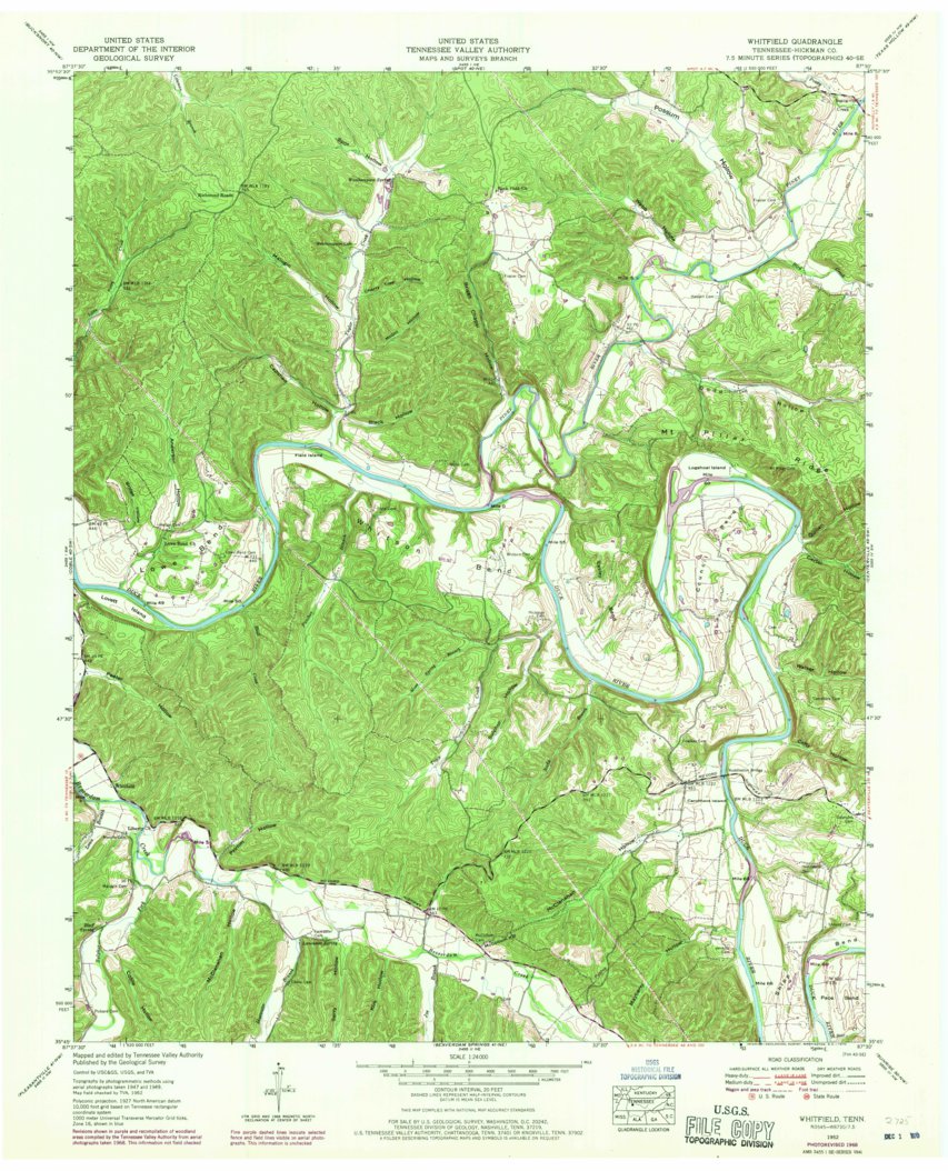 Whitfield, TN (1952, 24000-Scale) Map by United States Geological ...