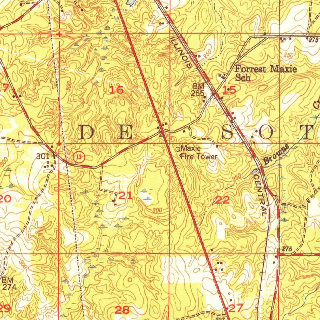 Wiggins, MS (1949, 62500-Scale) Map by United States Geological Survey ...