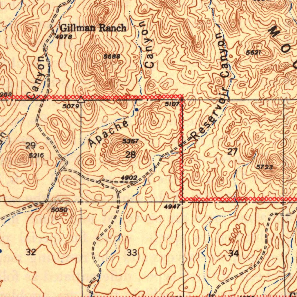 Willcox, AZ (1943, 62500-Scale) Map by United States Geological Survey ...