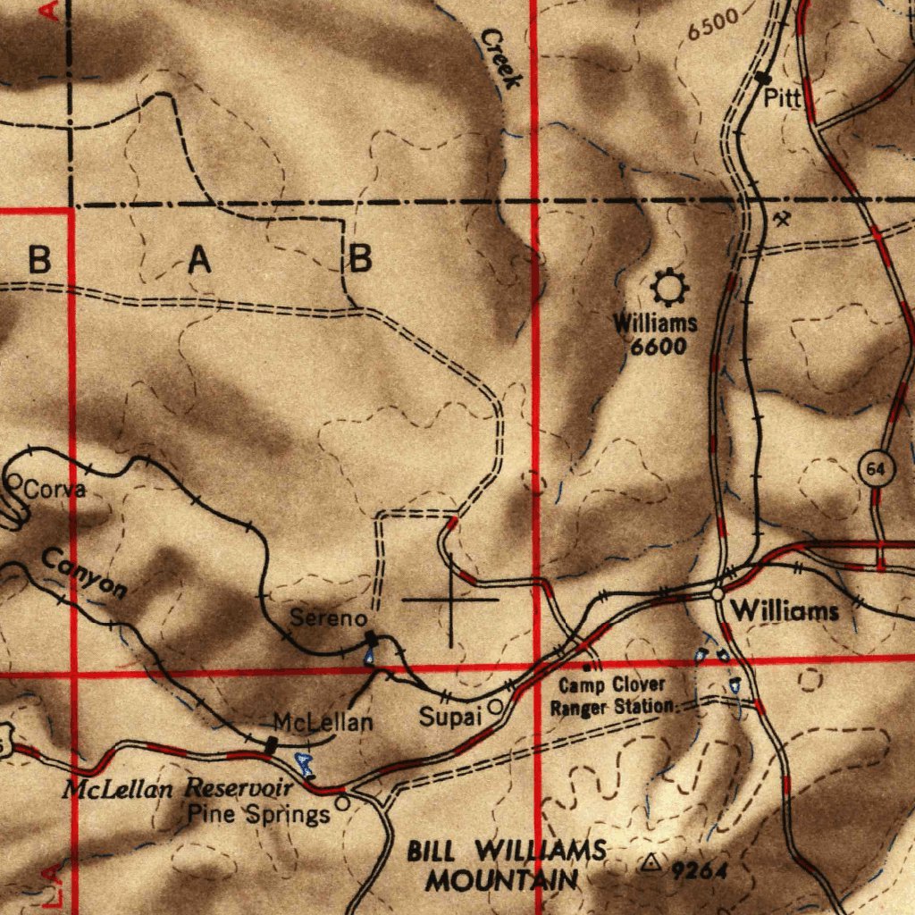 Williams, AZ (1948, 250000-Scale) Map by United States Geological ...