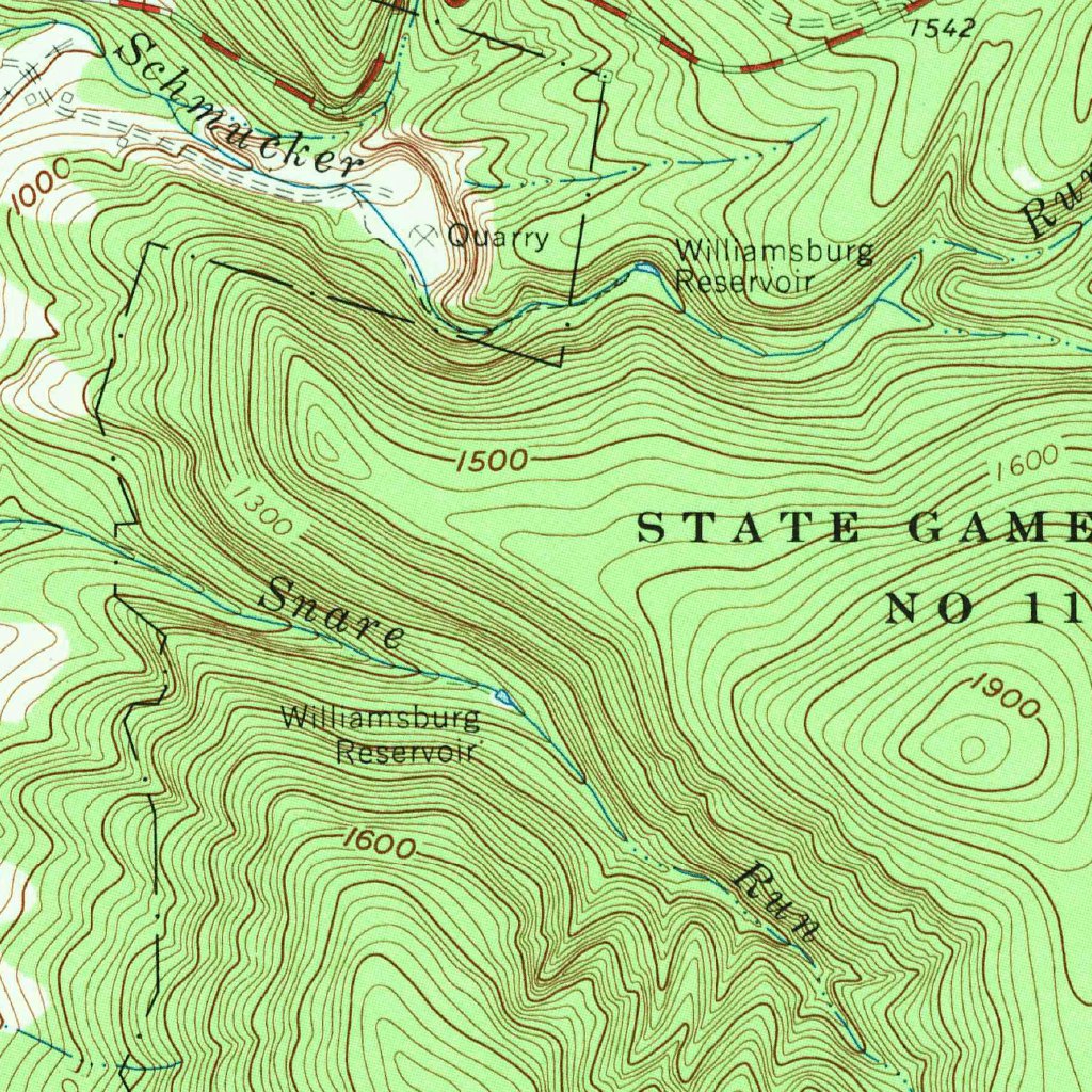 Williamsburg, PA (1963, 24000-Scale) Map by United States Geological ...