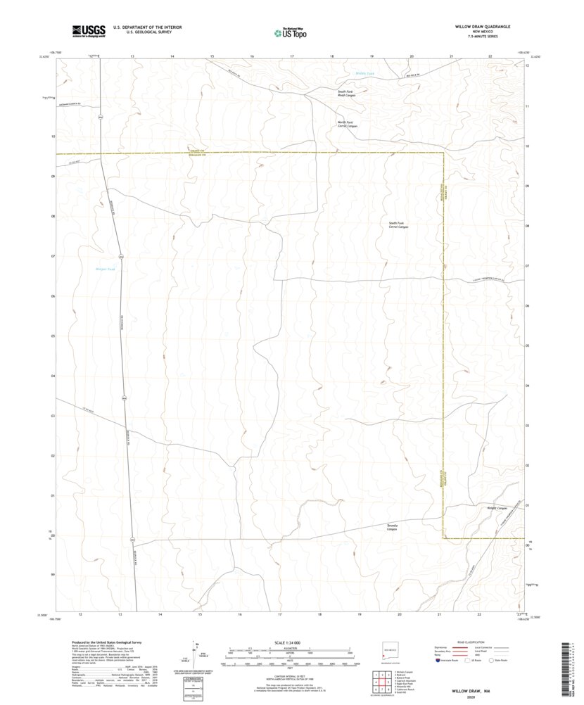 Willow Draw, NM (2020, 24000-Scale) Map by United States Geological ...