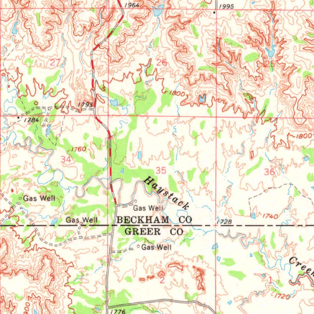 Willow, OK (1961, 62500-Scale) Map by United States Geological Survey ...