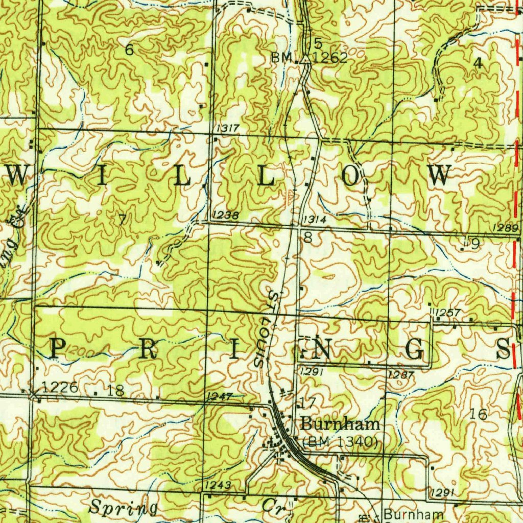 Willow Springs, MO (1948, 62500-Scale) Map by United States Geological ...