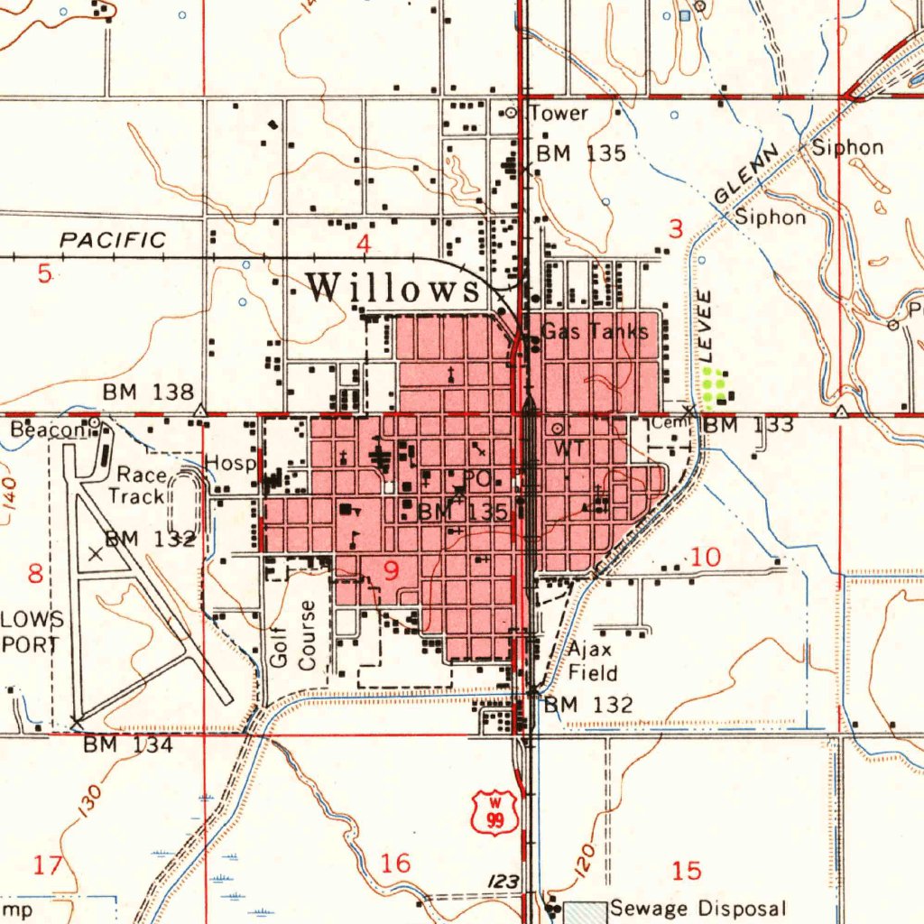 Willows, CA (1951, 62500-Scale) Map by United States Geological Survey ...