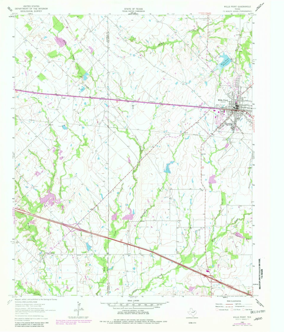 Wills Point, TX (1962, 24000-Scale) Map by United States Geological ...