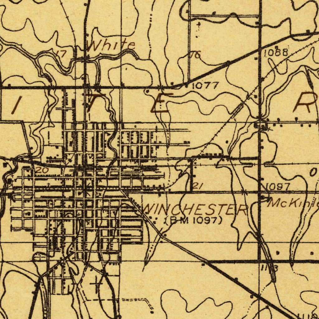 Winchester, IN-OH (1916, 48000-Scale) Map by United States Geological ...
