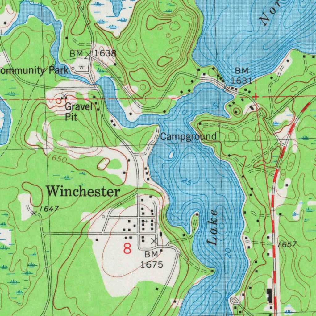 Winchester, WI (1981, 24000-Scale) Map by United States Geological ...