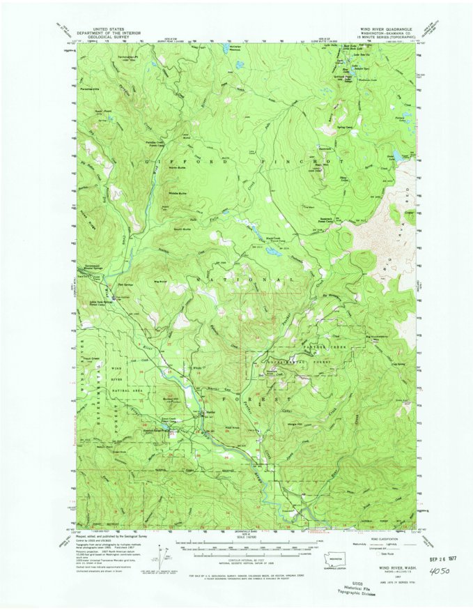 Wind River, WA (1957, 62500-Scale) Map by United States Geological ...