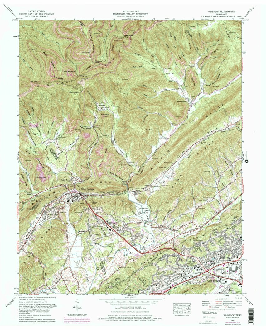 Windrock, TN (1968, 24000-Scale) Map by United States Geological Survey ...