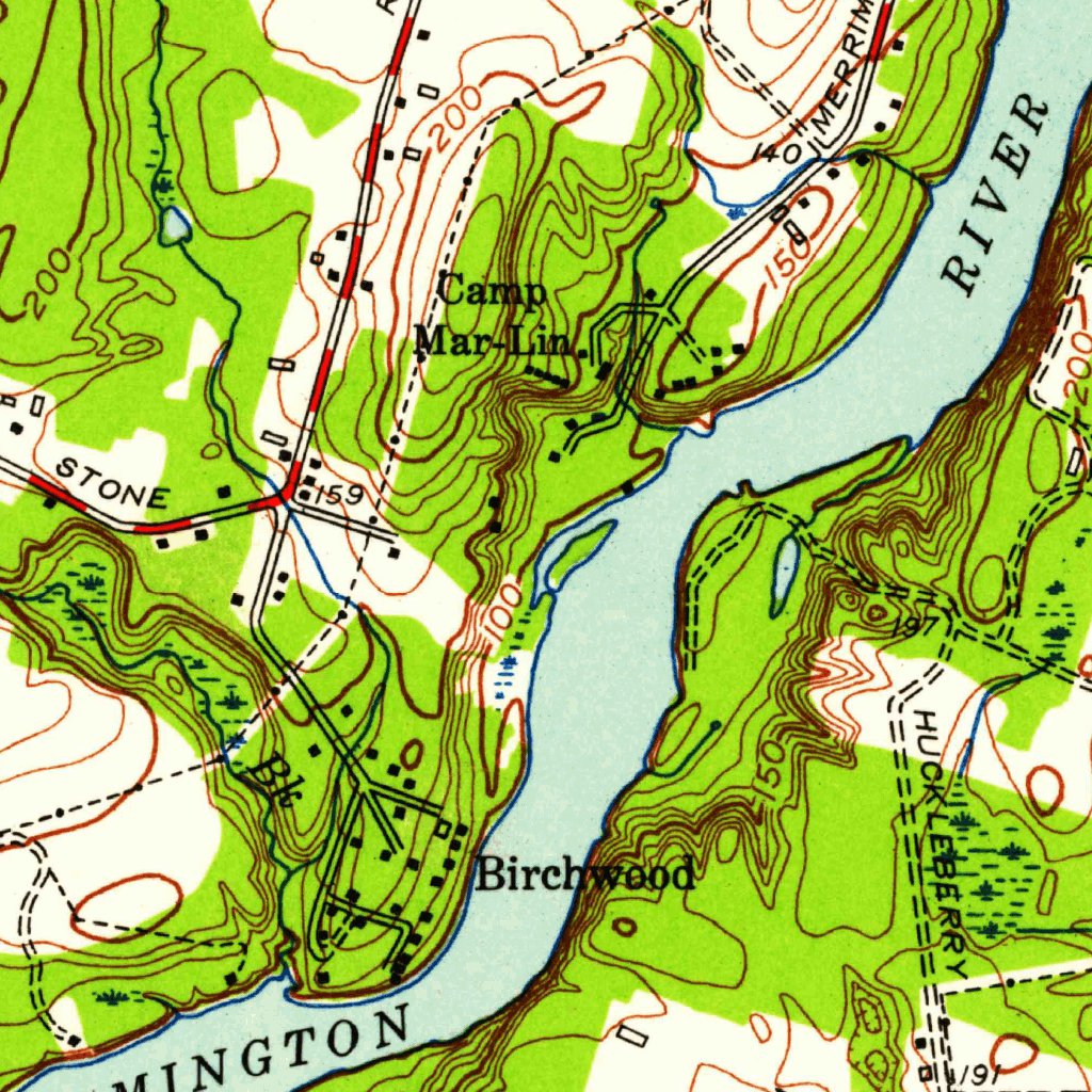 Windsor Locks, CT (1953, 24000-Scale) Map by United States Geological ...