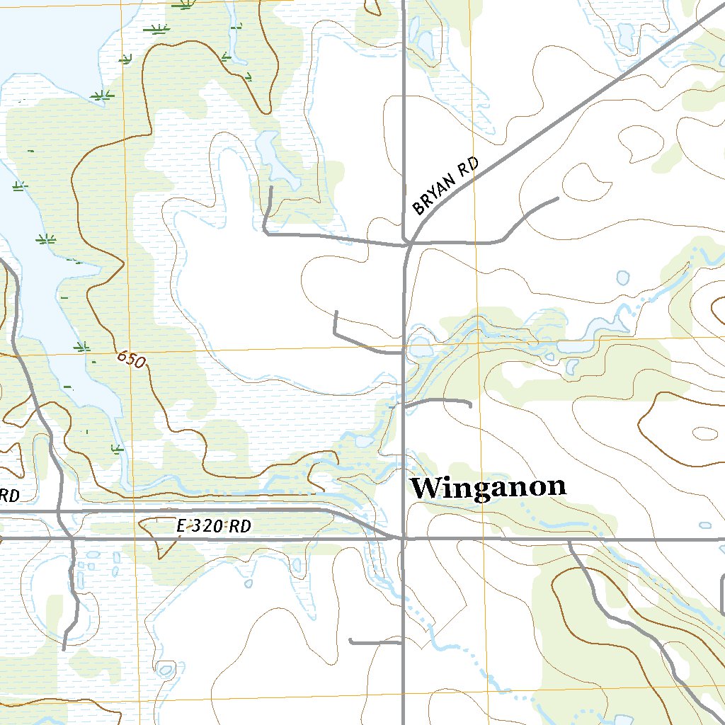 Winganon, OK (2022, 24000-Scale) Map by United States Geological Survey ...