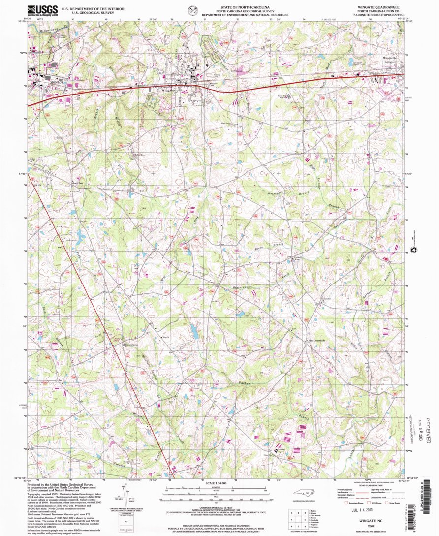 Wingate, NC (2002, 24000-Scale) Map by United States Geological Survey ...