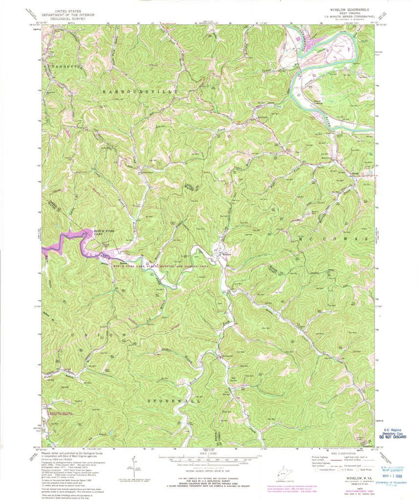 Winslow, WV (1972, 24000-Scale) Map by United States Geological Survey ...