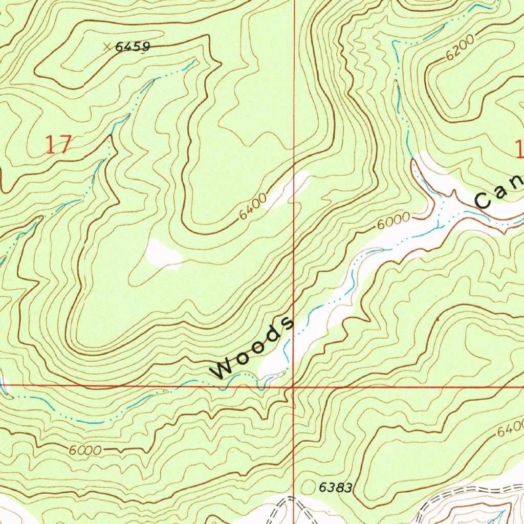 Woods Canyon Map – Topographic Map of the Woods Canyon Trail, Sedona – MQIO