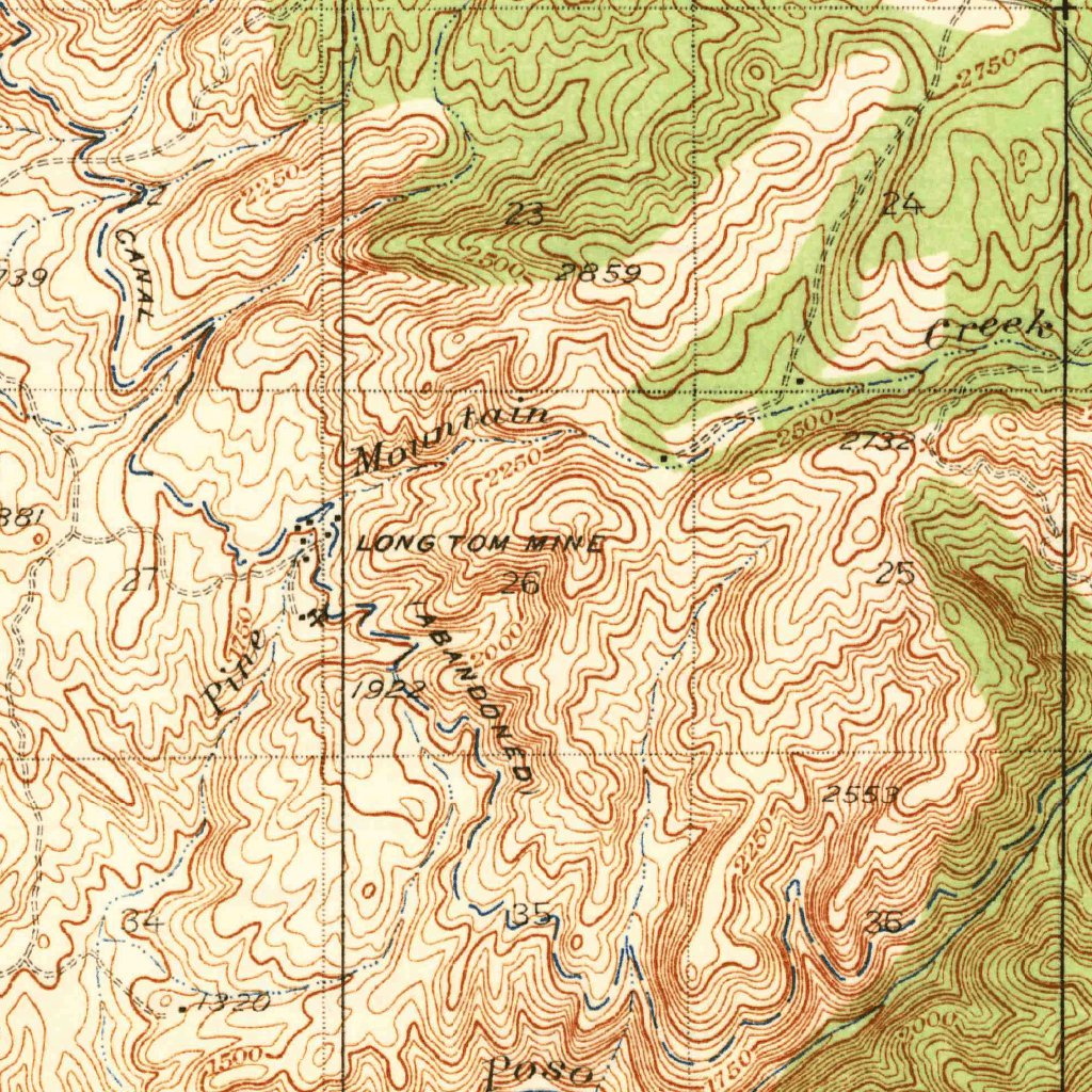 Woody, CA (1935, 62500-Scale) Map by United States Geological Survey ...