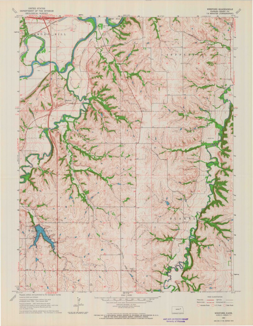 Wreford, KS (1964, 24000-Scale) Map by United States Geological Survey ...