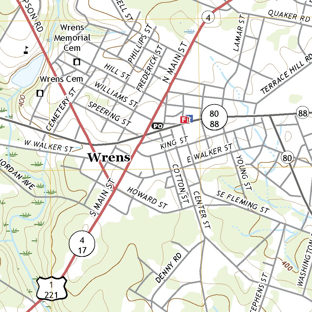 Wrens, GA (2020, 24000-Scale) Map by United States Geological Survey ...