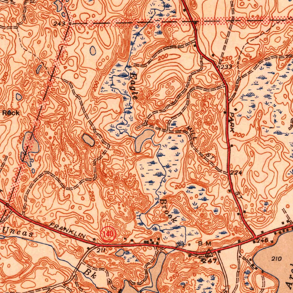 Wrentham, MA (1940, 31680-Scale) Map by United States Geological Survey ...