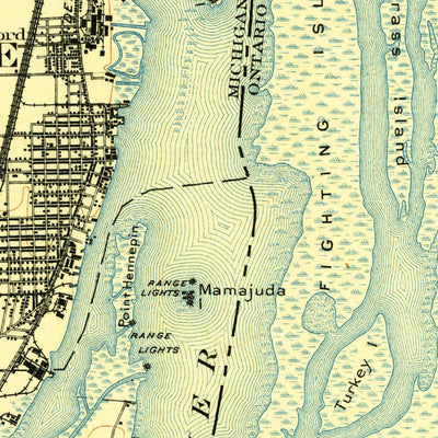 Wyandotte, MI (1906, 62500-Scale) Map by United States Geological ...
