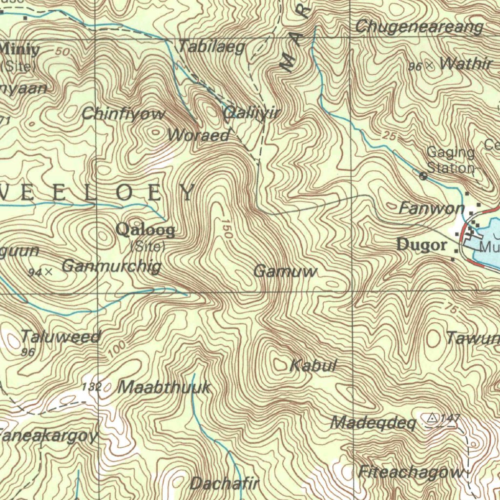 Yap Islands (Waqab), FM (1996, 25000-Scale) Map by United States ...