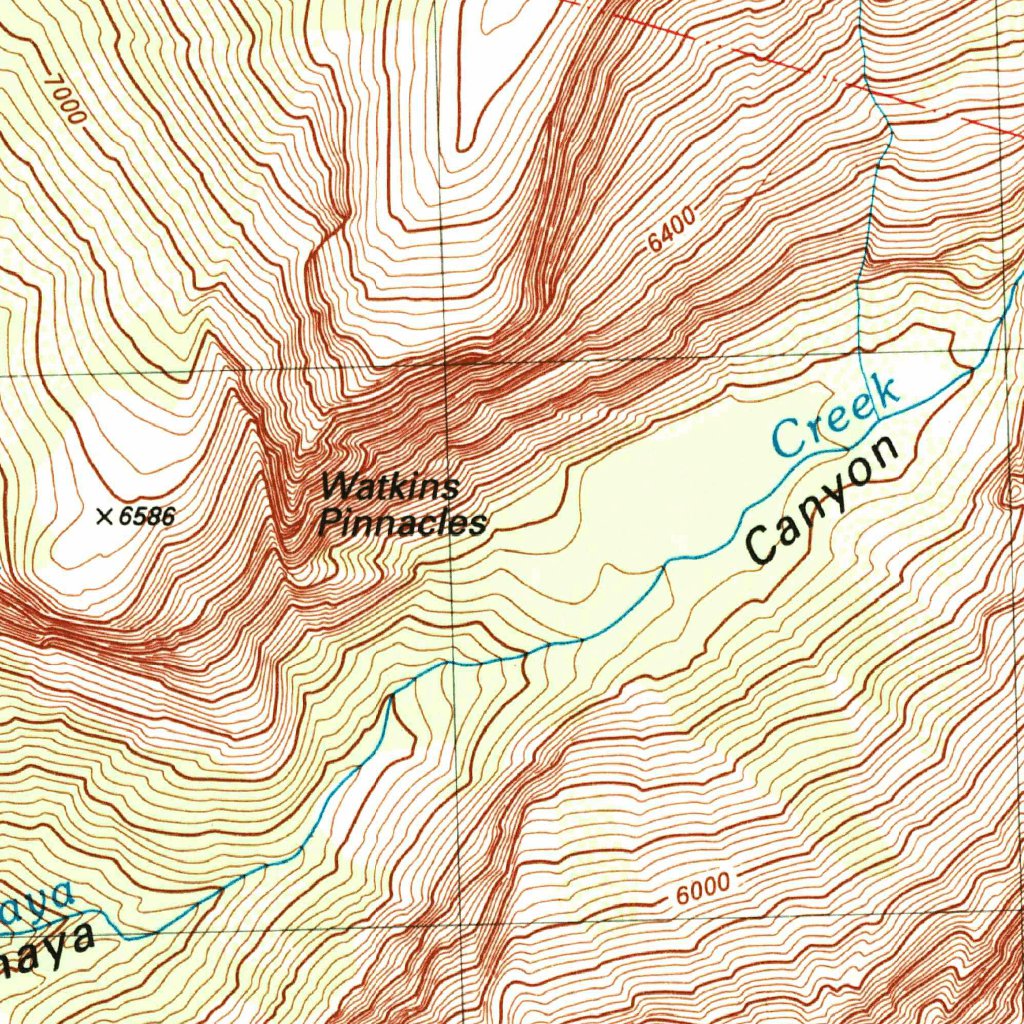 Yosemite Falls, CA (1990, 24000-Scale) Map by United States Geological ...
