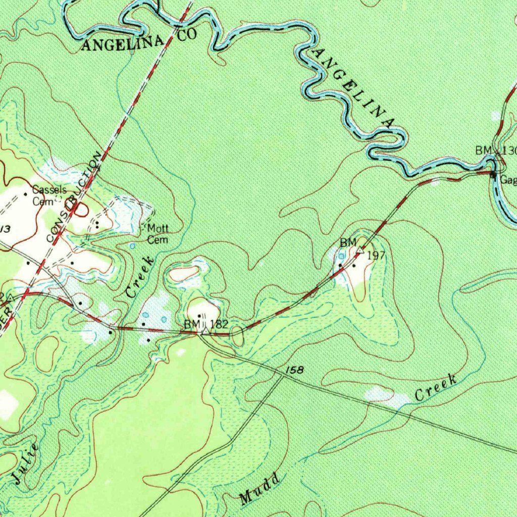 Zavalla, TX (1958, 62500-Scale) Map by United States Geological Survey ...
