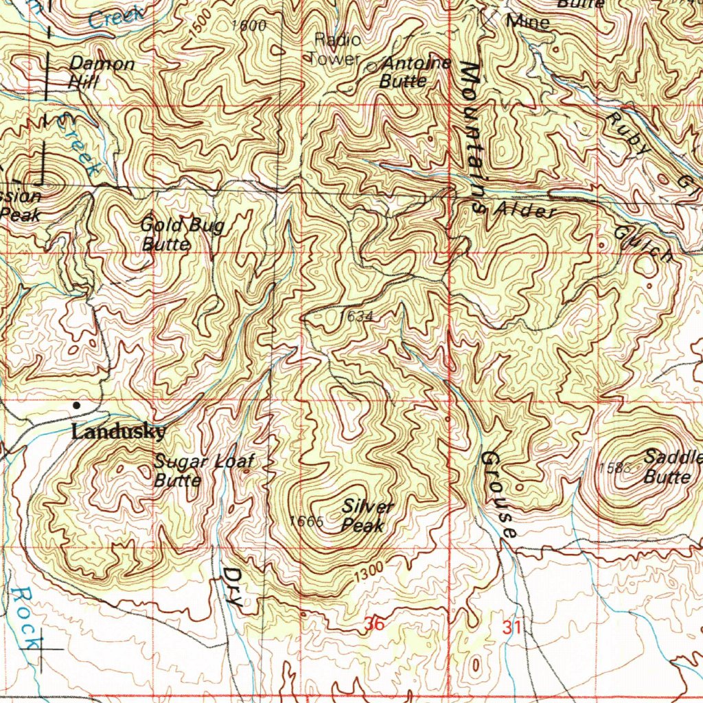 Zortman, MT (1984, 100000-Scale) Map by United States Geological Survey ...