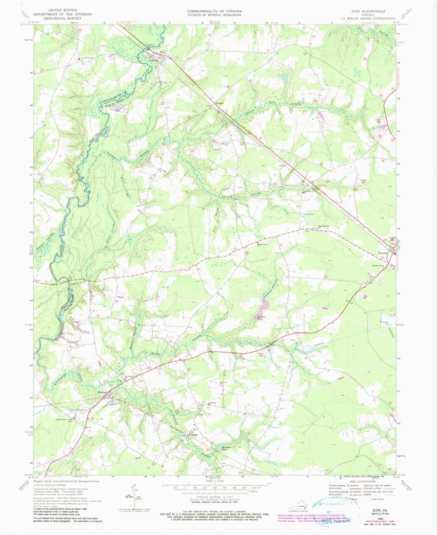 Zuni, VA (1969, 24000-Scale) Map by United States Geological Survey ...