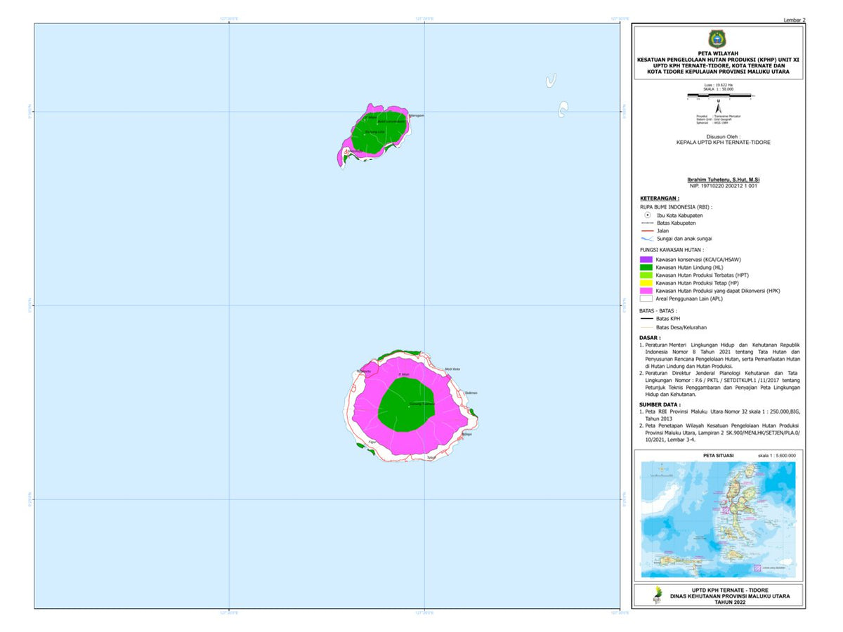 BATAS KAWASAN HUTAN MALUKU UTARA (2) Map by UPTD KPH Ternate-Tidore ...
