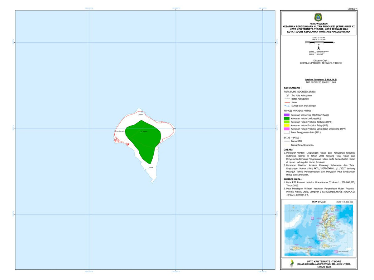 BATAS KAWASAN HUTAN MALUKU UTARA (4) Map by UPTD KPH Ternate-Tidore ...