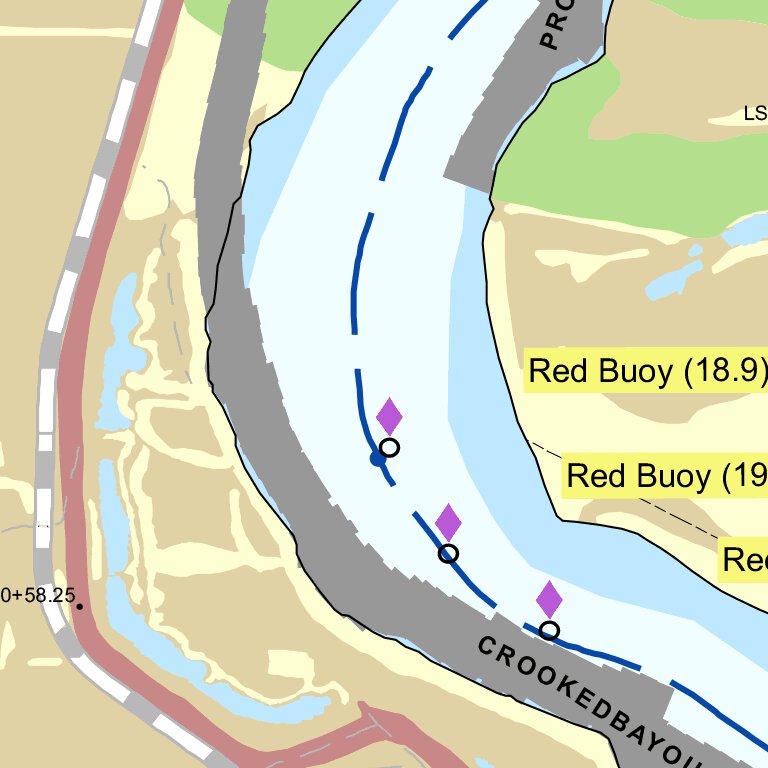 Atchafalaya River Chart 9 - Avoyelles Parish / St Landry Parish ...