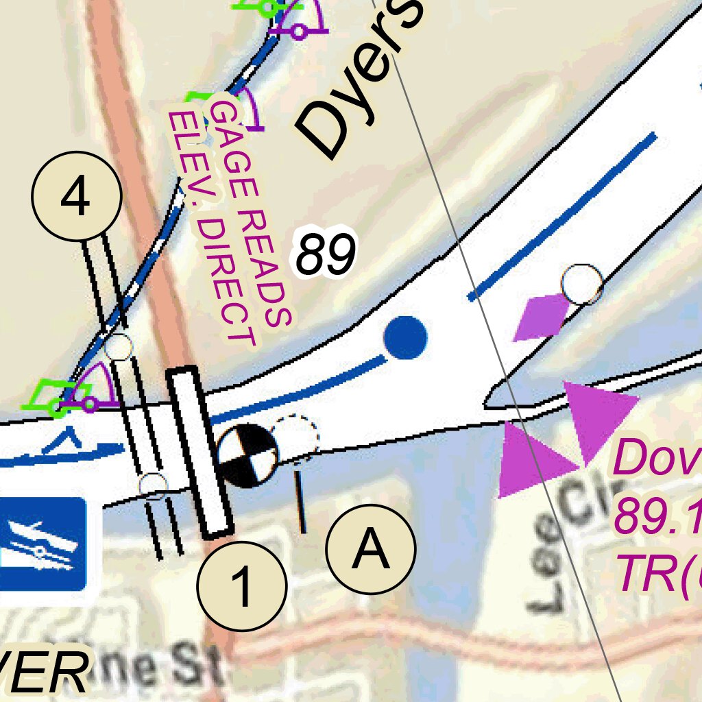 Cumberland River Chart 13 - Dover, TN; Fort Donelson & Dover Island Map ...