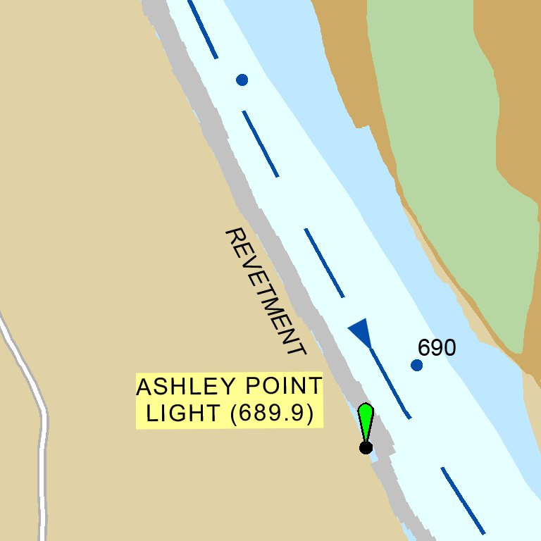 Lower Mississippi Chart 26 - River Mile 695.4 to 681.5 Map by US Army ...