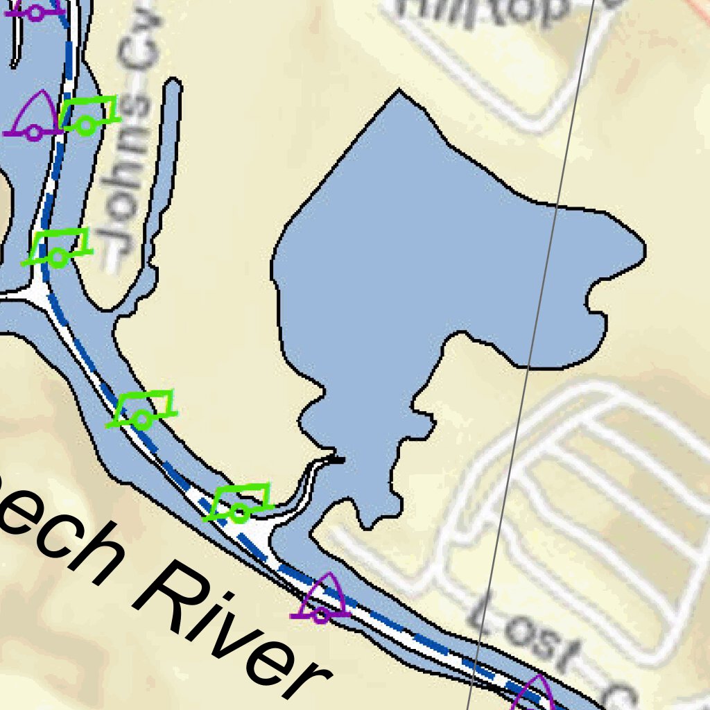 Tennessee River Chart 22 - Perryville, TN and Beech River Map by US ...
