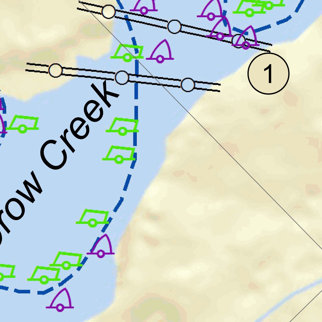 Tennessee River Chart 60 - Crow Creek Island Map by US Army Corps of ...